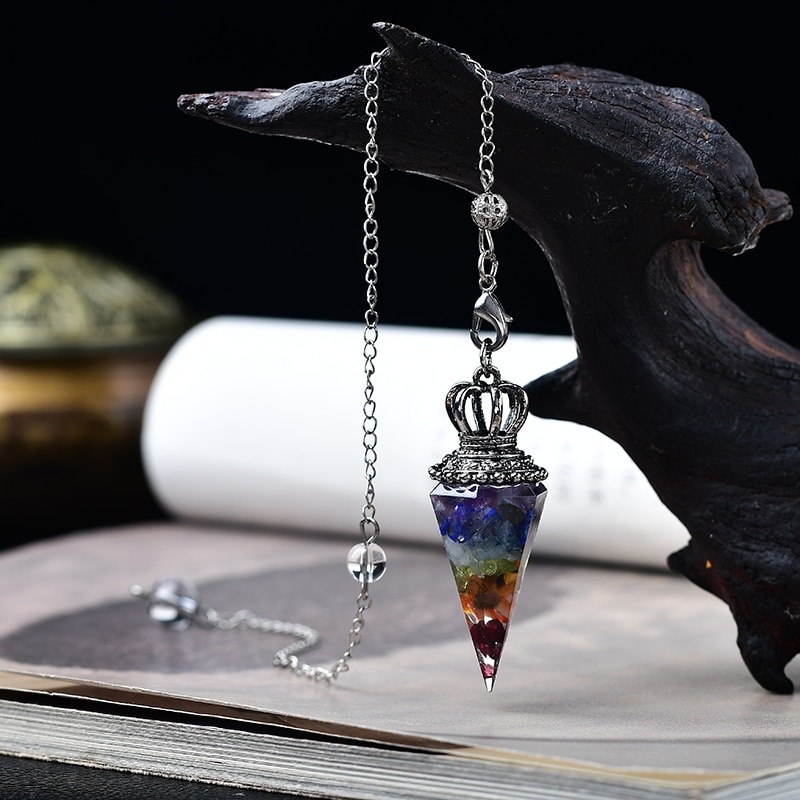 7 Chakra Healing Crystals Pendulum Divination Quartz Natural | Inspire ...