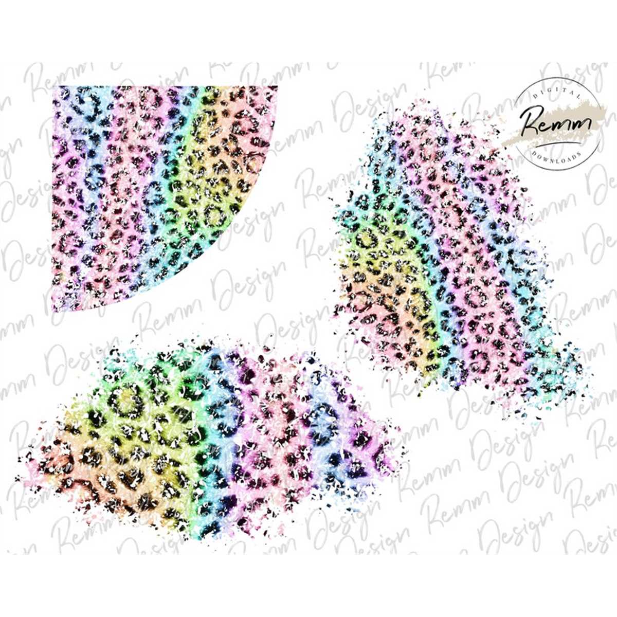 Rainbow Leopard Patches PNG, Distressed Colorful Leopard Pat | Inspire ...