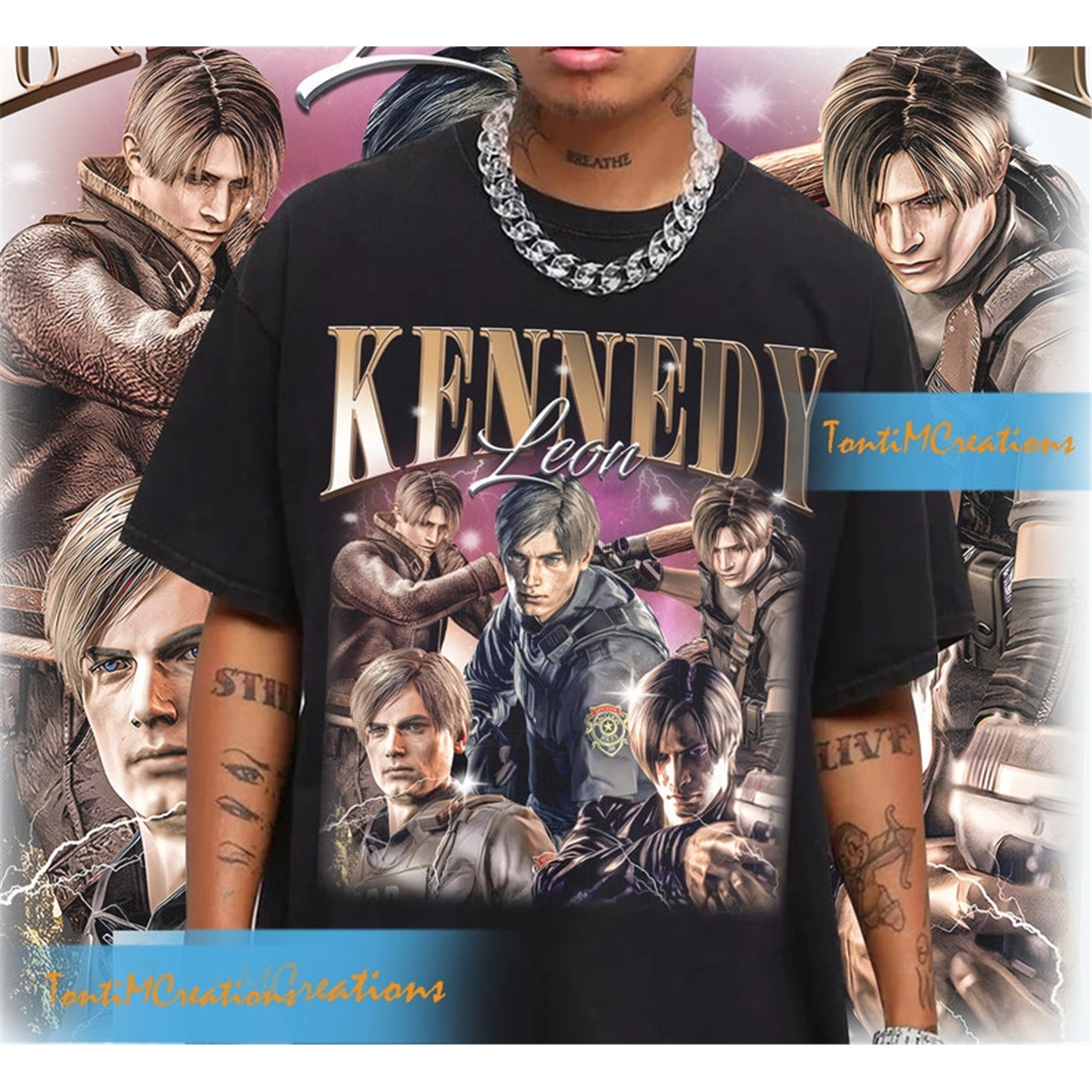 Vintage Leon Kennedy Shirt, Leon Kennedy Tee, Leon Kennedy M | Inspire ...