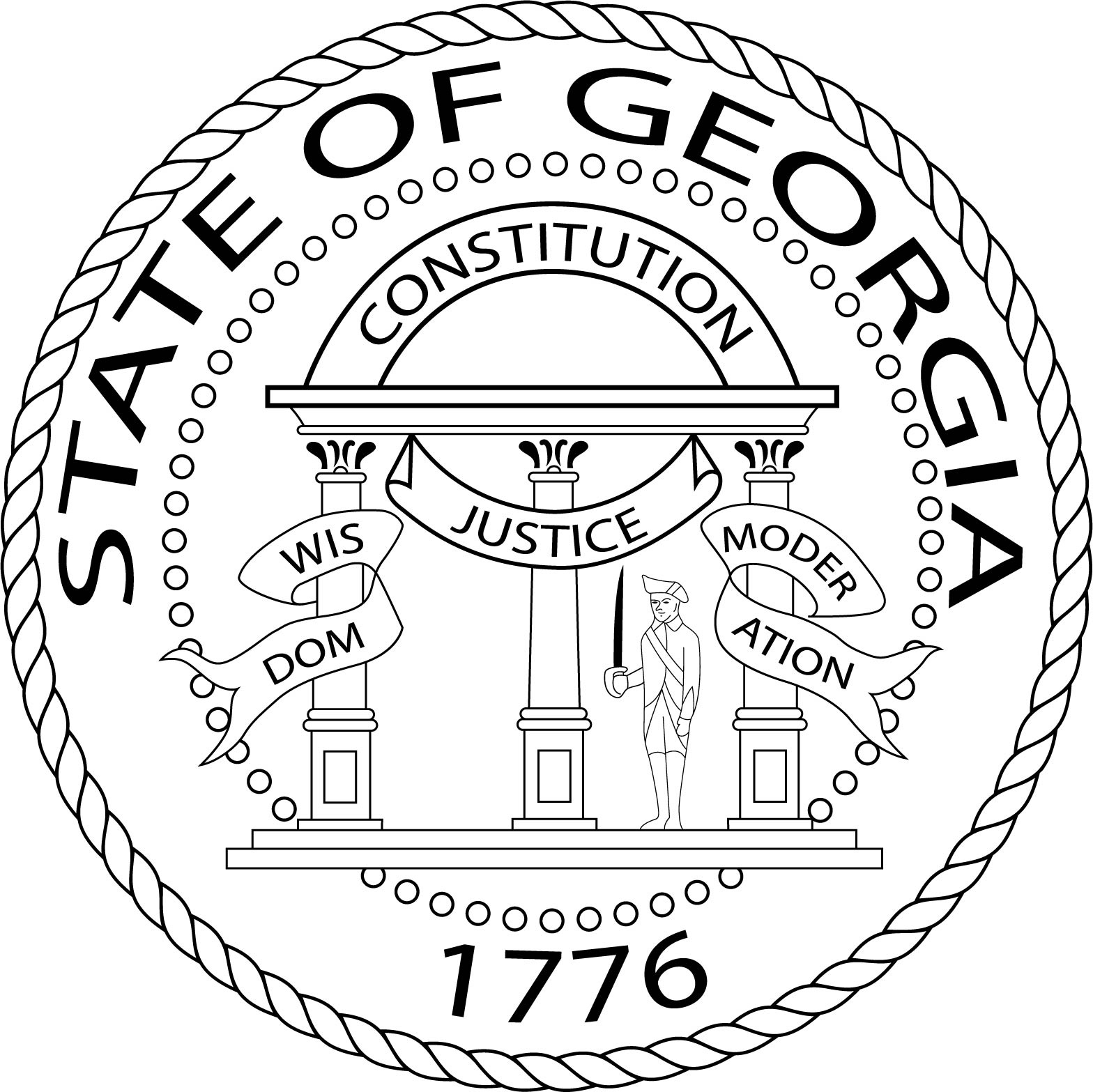STATE OF GEORGIA CONSTITUTION DEPARTMENT BADGE VECTOR SVG JP | Inspire ...