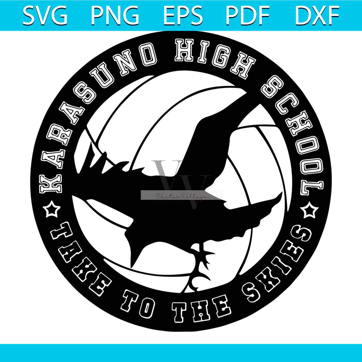 Haikyuu Karasuno VBC Logo PNG, Haikyuu Character PNG, Love A - Inspire ...