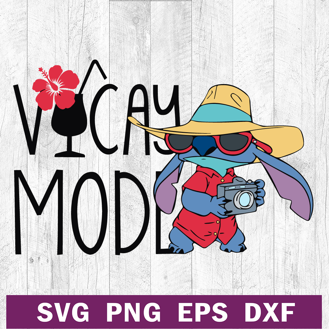Vacay mode stitch Disney SVG PNG file, Stitch disney SVG, Di - Inspire ...