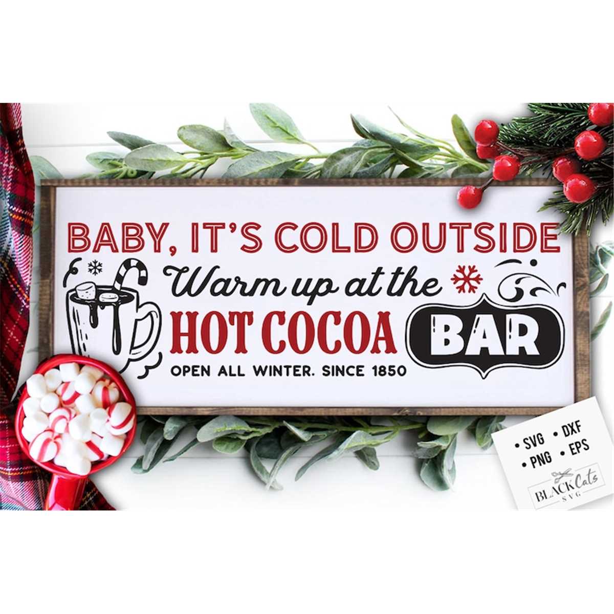 Baby it's cold outside svg, Hot cocoa poster, Hot cocoa svg, | Inspire ...
