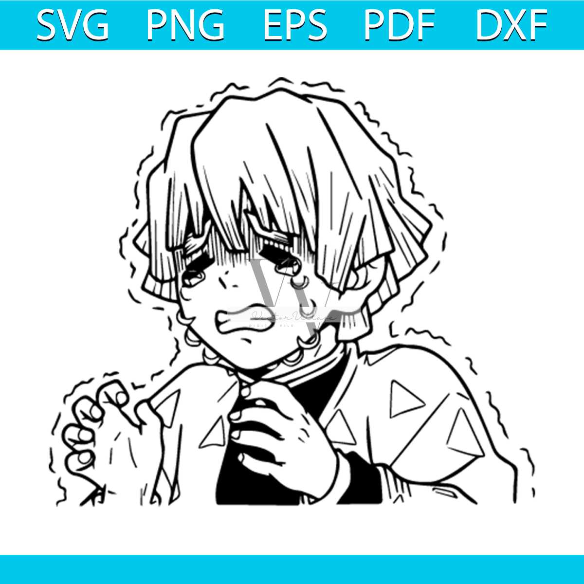 Agatsuma Zenitsu Scare cute boy PNG, Demon Slayer Kimetsu No | Inspire ...