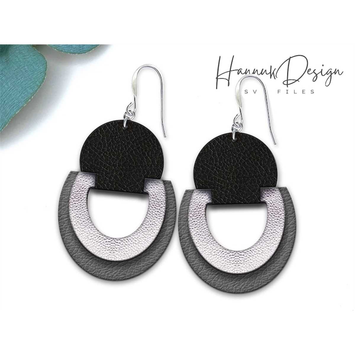 Layered Semicircle Pendant Earring Svg File for Cricut, Retr | Inspire ...