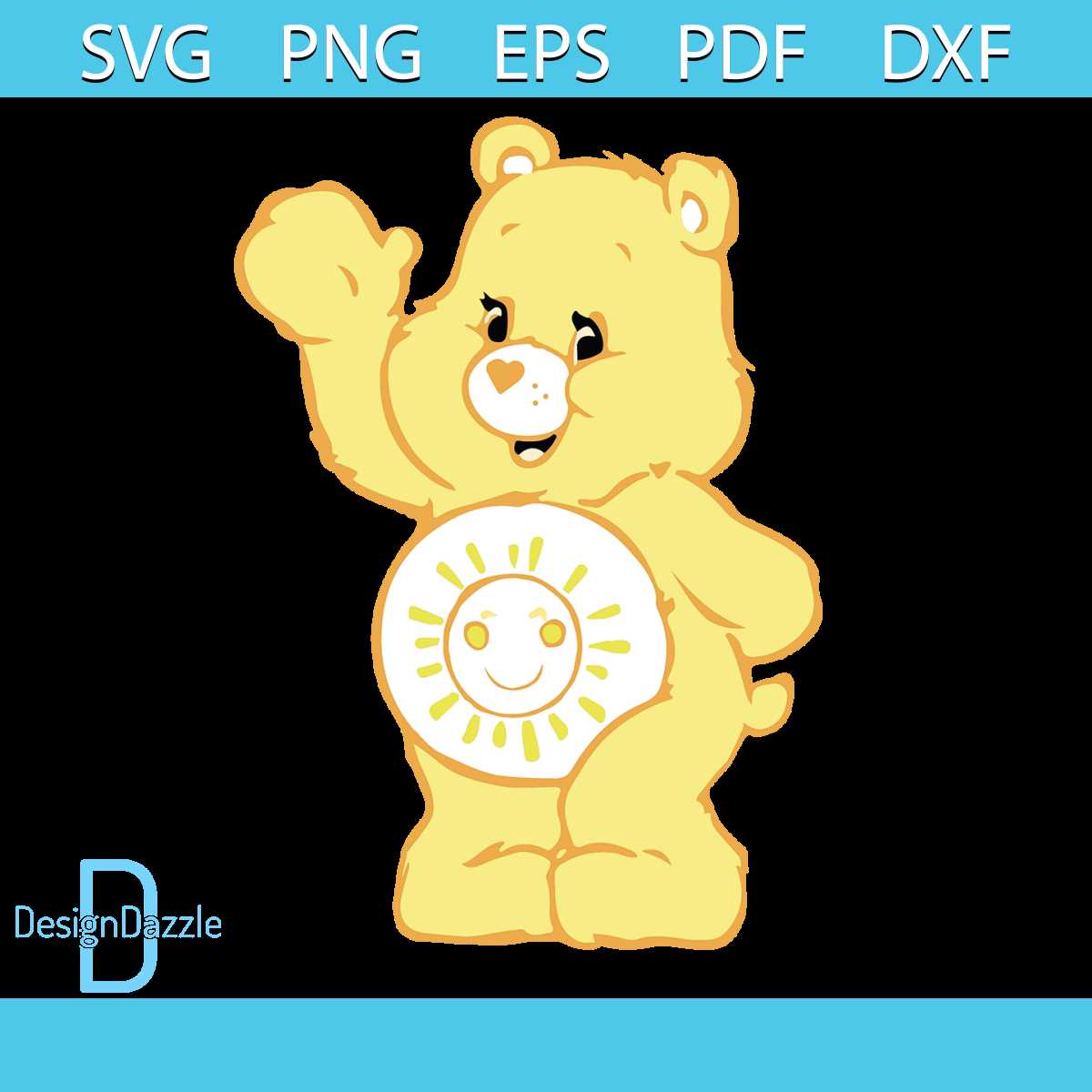 Cheer Care Bear PNG Digital Download, Funshine Bear, Care be | Inspire ...