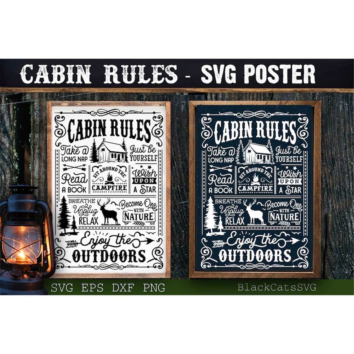 Cabin Rules Svg | Inspire Uplift