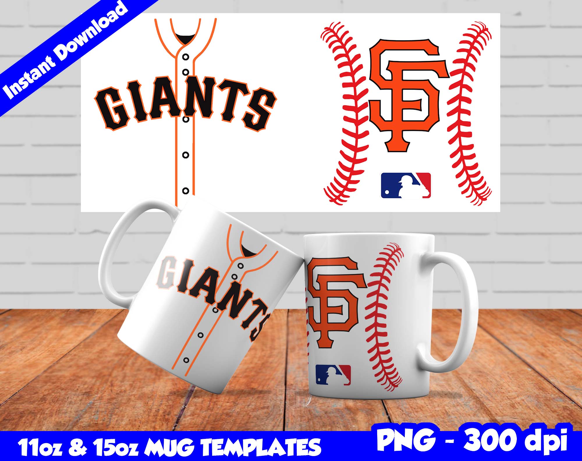 Giants Mug Design Png, Sublimate Mug Template, Giants Svg | Inspire Uplift