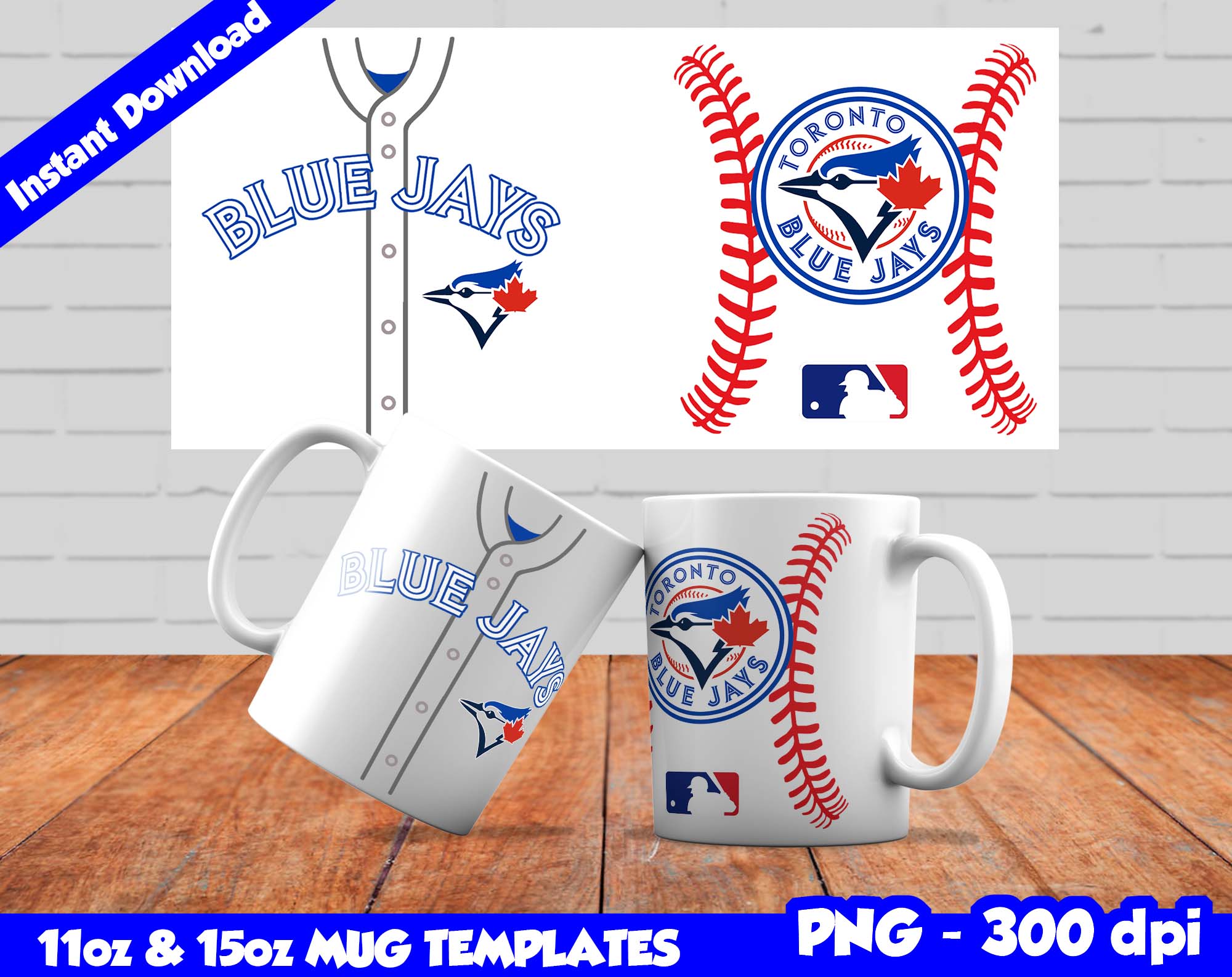 Blue Jays Mug Design Png, Sublimate Mug Template, Jays Svg - Inspire Uplift