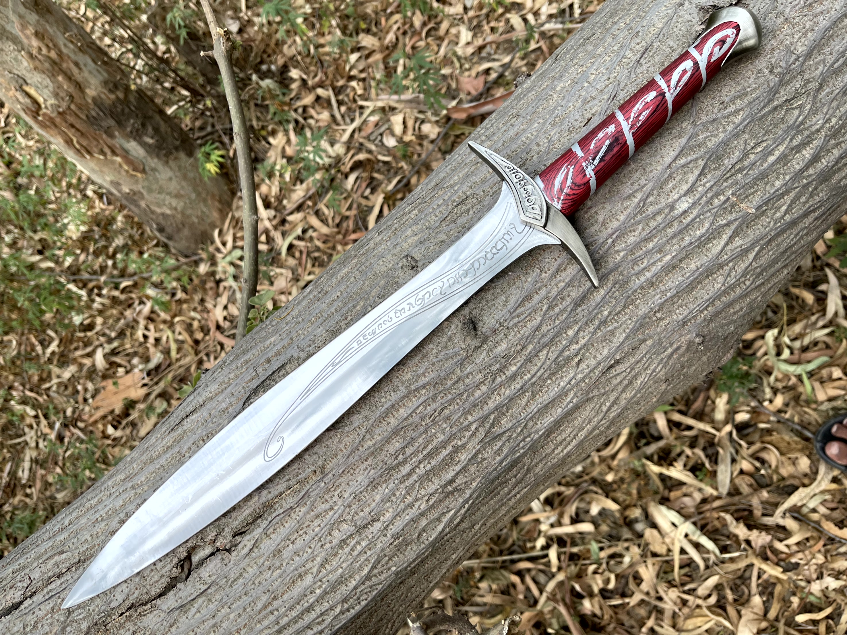 Authentic LOTR Sword With Scabbard Handmade Stainless Steel - Inspire ...