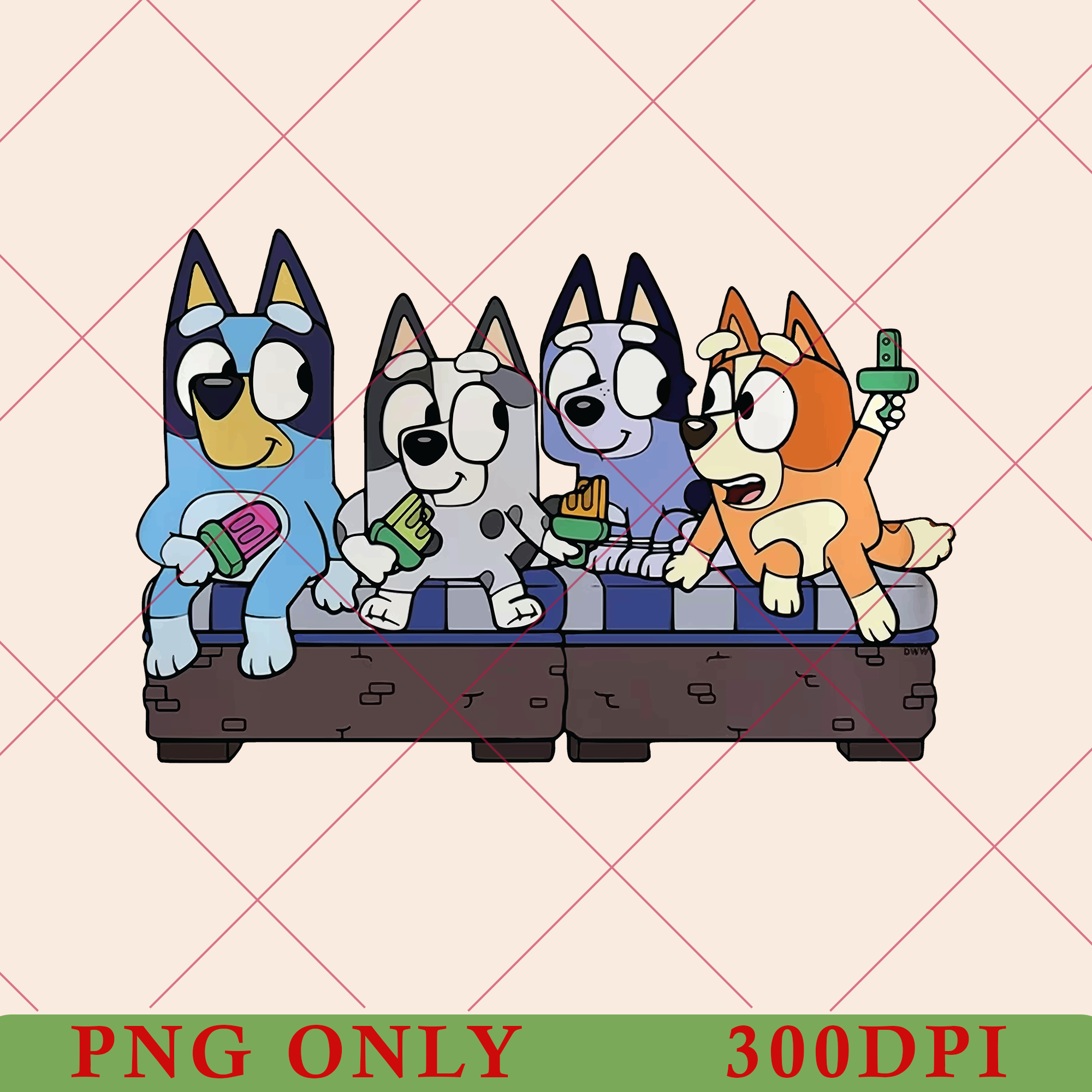Vintage Bluey Family PNG, Bluey And Friends Party PNG, Bluey - Inspire ...