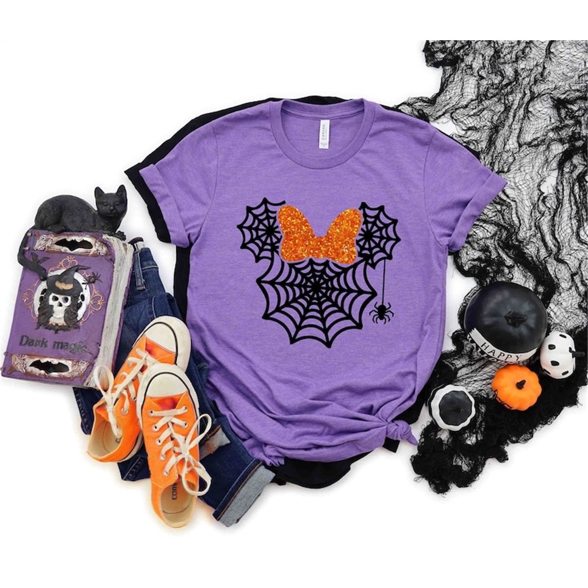 Minnie Mouse Spider Web Halloween Shirt, Disney Halloween Sh | Inspire ...