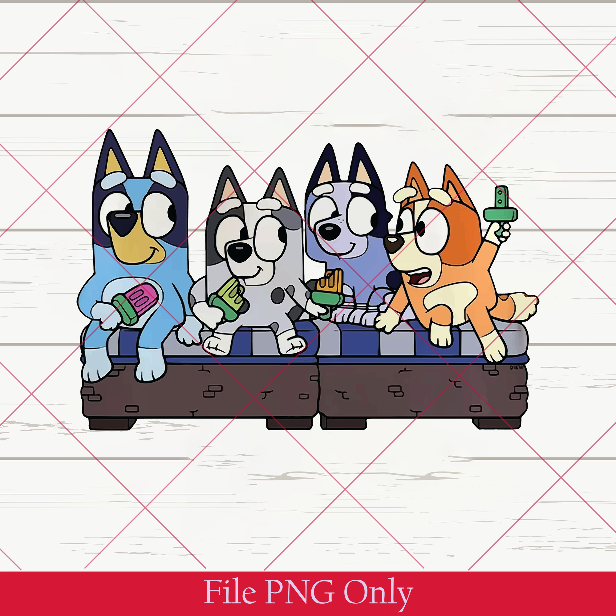 Bluey Bingo PNG, Bluey Family Trip PNG, Bluey Matching Famil | Inspire ...