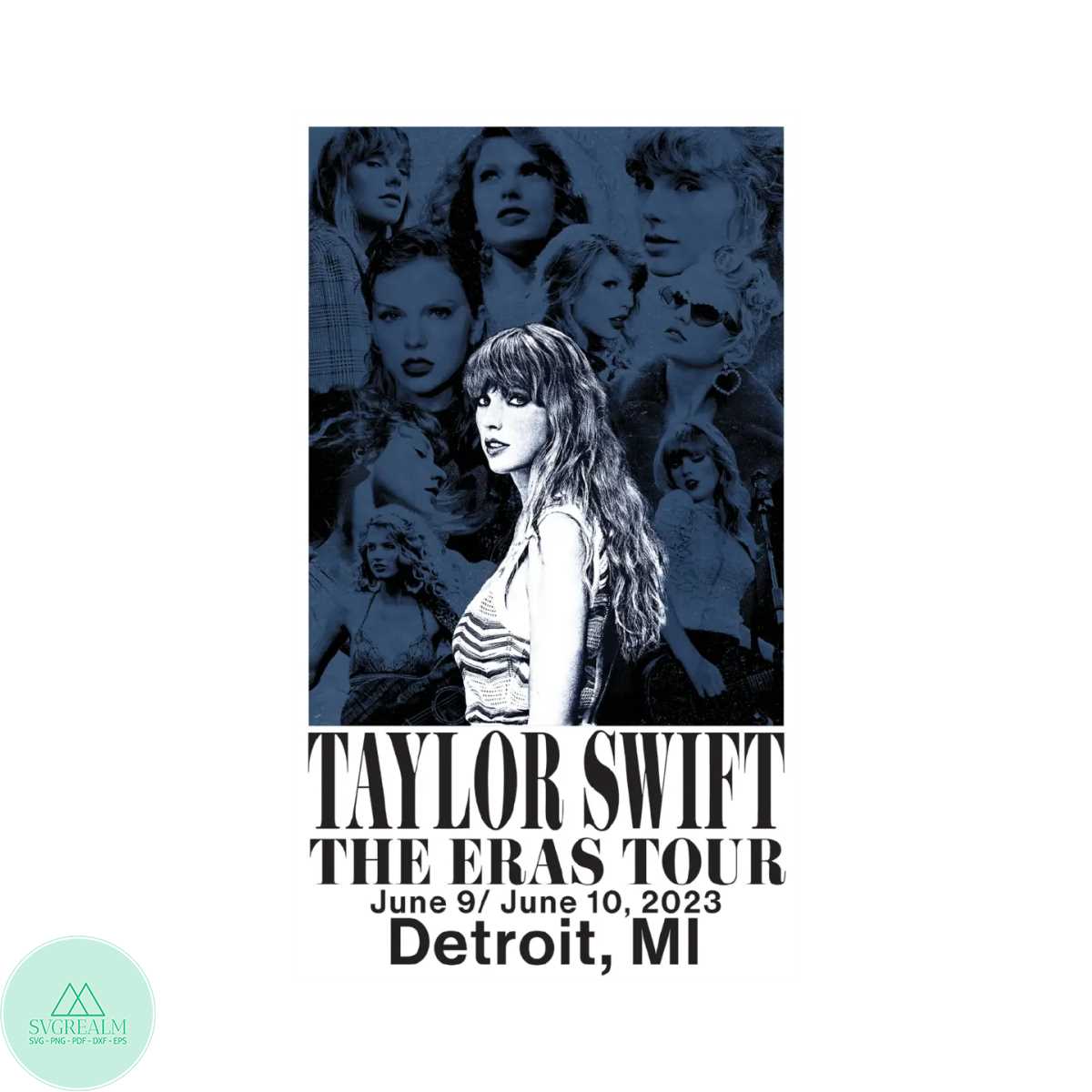 Taylor Swift The Eras Tour Detroit MI 2023 PNG Download | Inspire Uplift