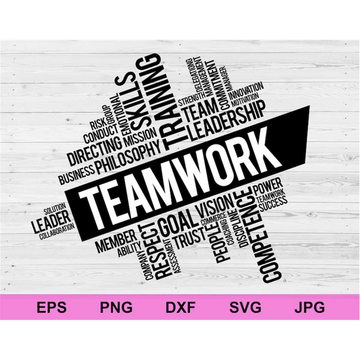 Teamwork typography composition lettering svg, team work svg | Inspire ...