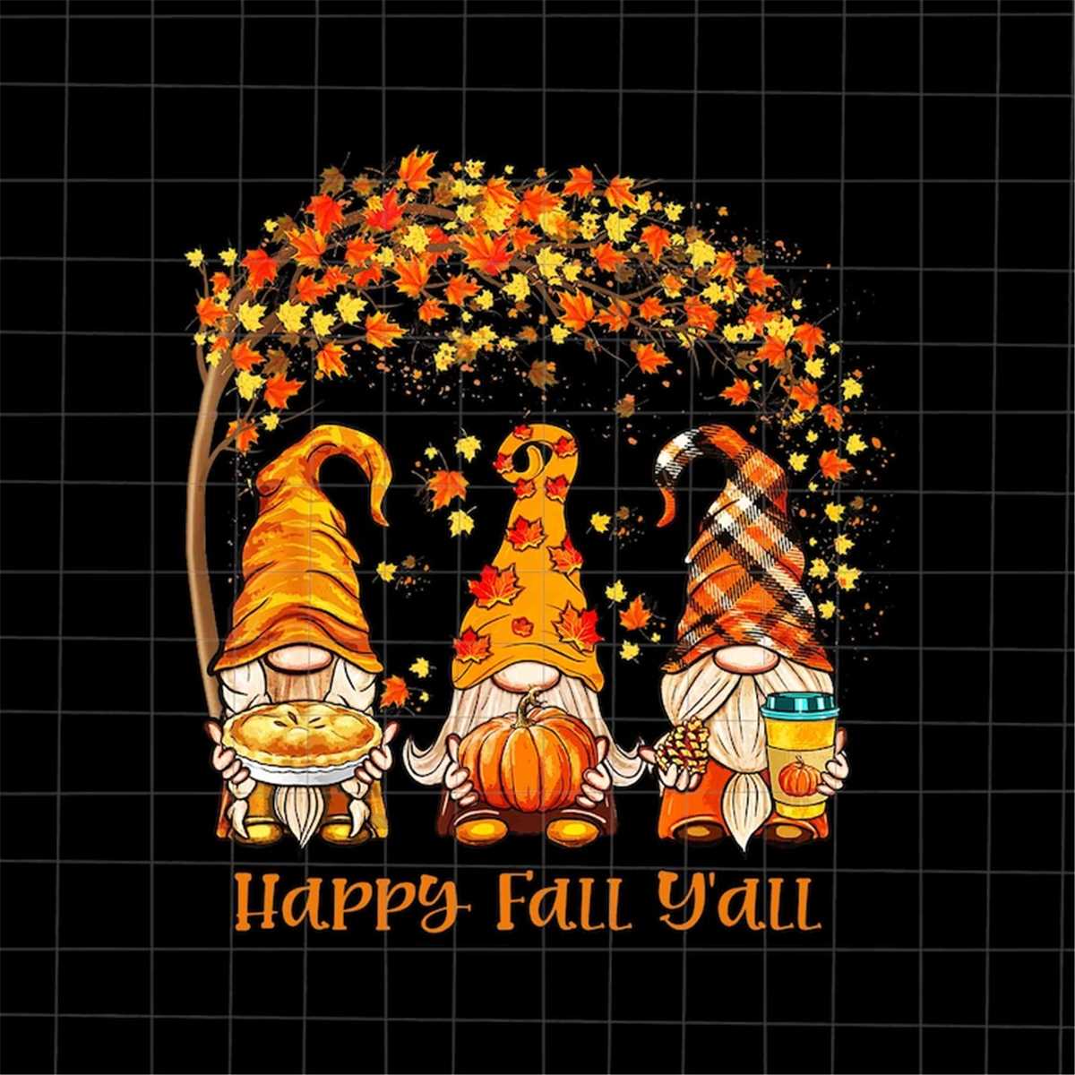 Happy Fall Y'all Gnomes Png, Gnomes Pumpkin Autumn Png, Gnom | Inspire ...