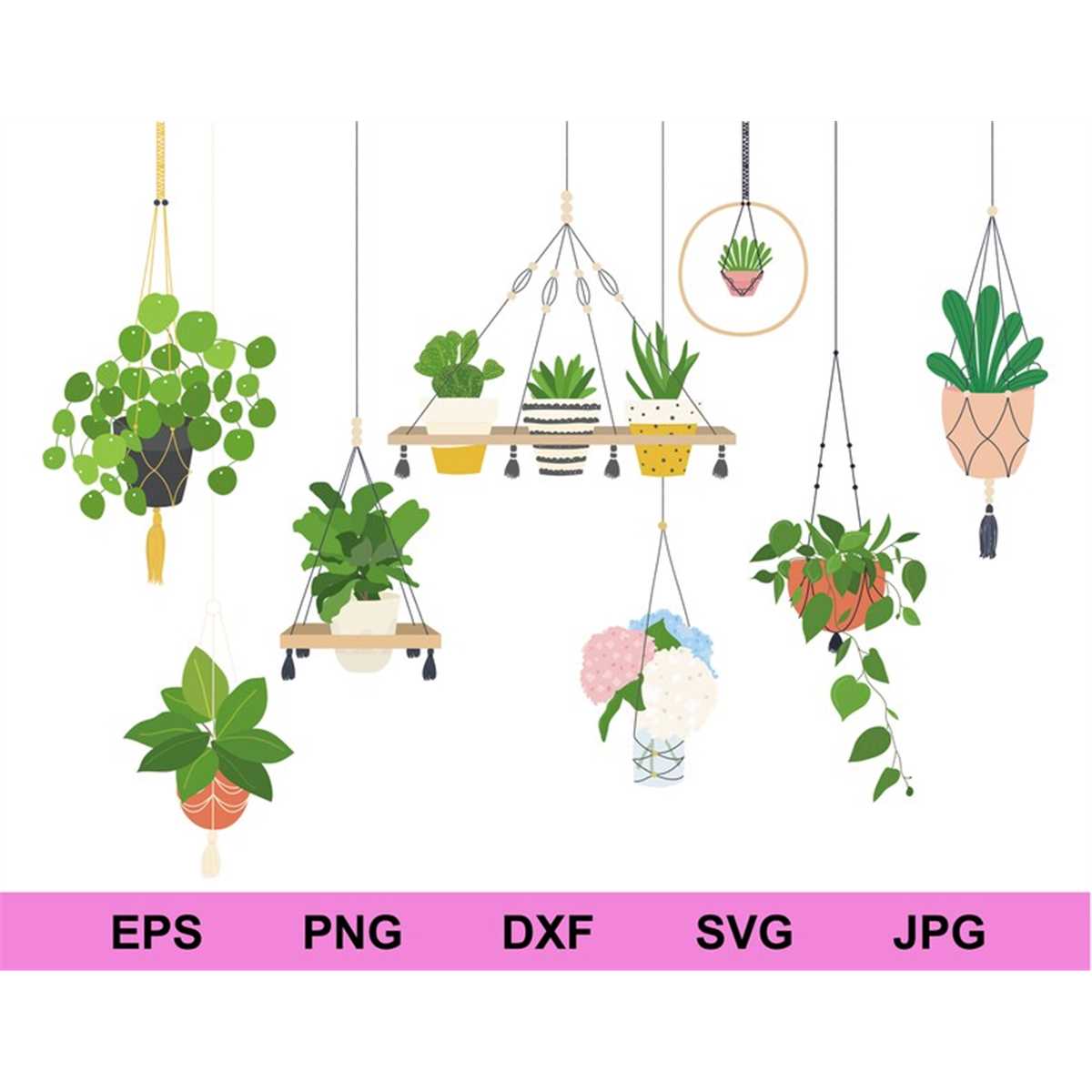 hanging plants svg - Inspire Uplift