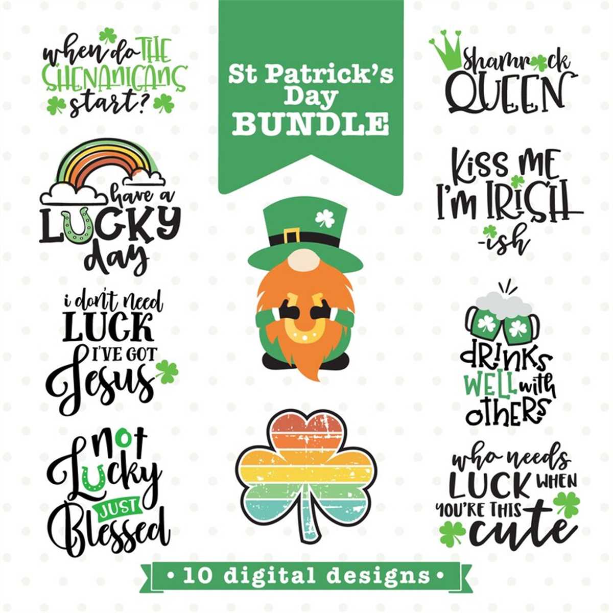 St Patrick's Day SVG Bundle | St Patricks Day PNG Bundle | S | Inspire ...