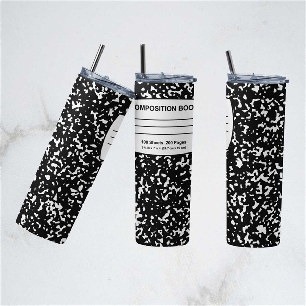 Composition Book Tumbler Wrap - Sublimation Design - 20oz Tu - Inspire ...