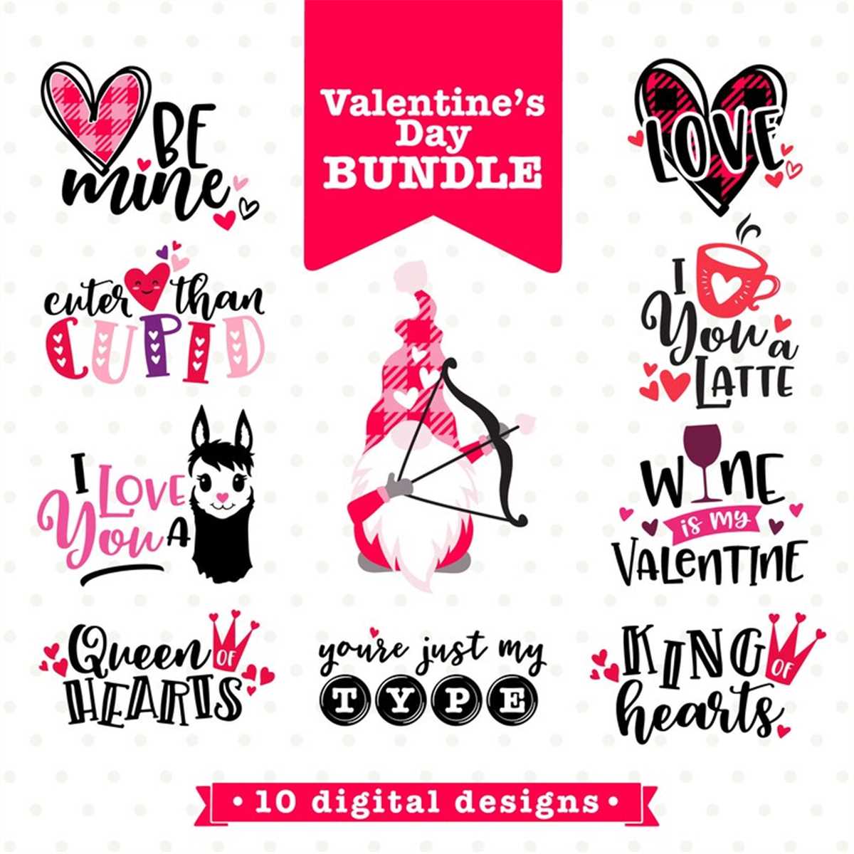 Valentines Day svg bundle, Valentines Day png, Valentines Da | Inspire ...