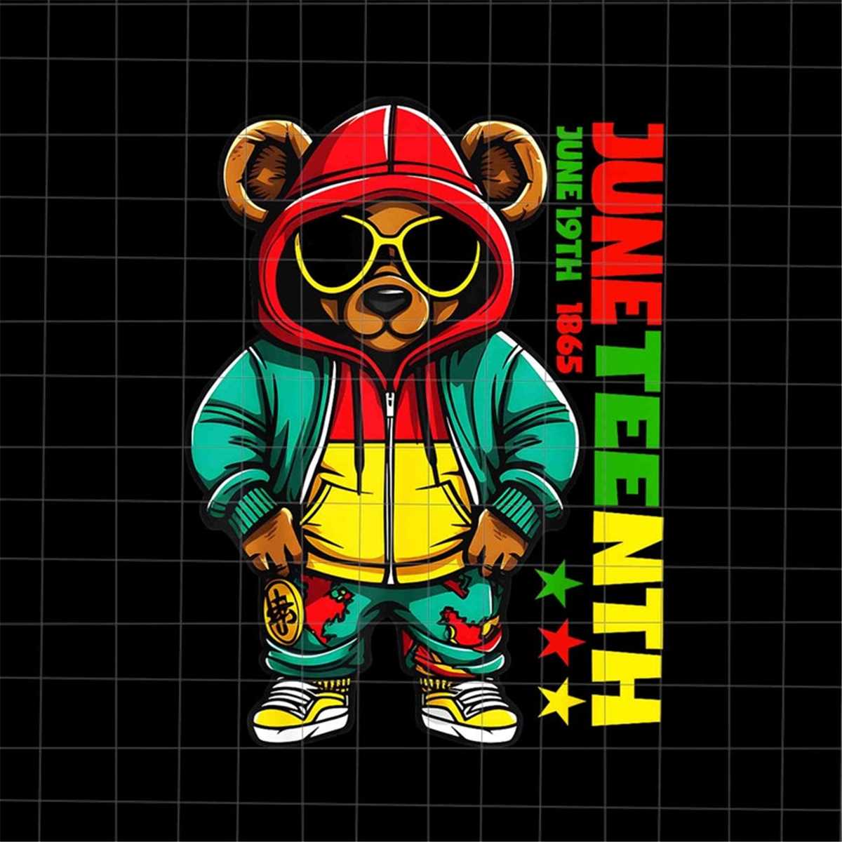 Bear African American Juneteenth Png, Bear Hip Hop Africa Ju | Inspire ...