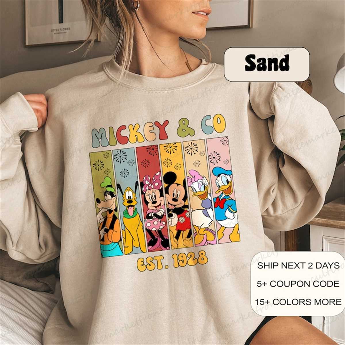 Retro Mickey & CO Est 1928 Mickey and Friends Disneyland Shi | Inspire ...