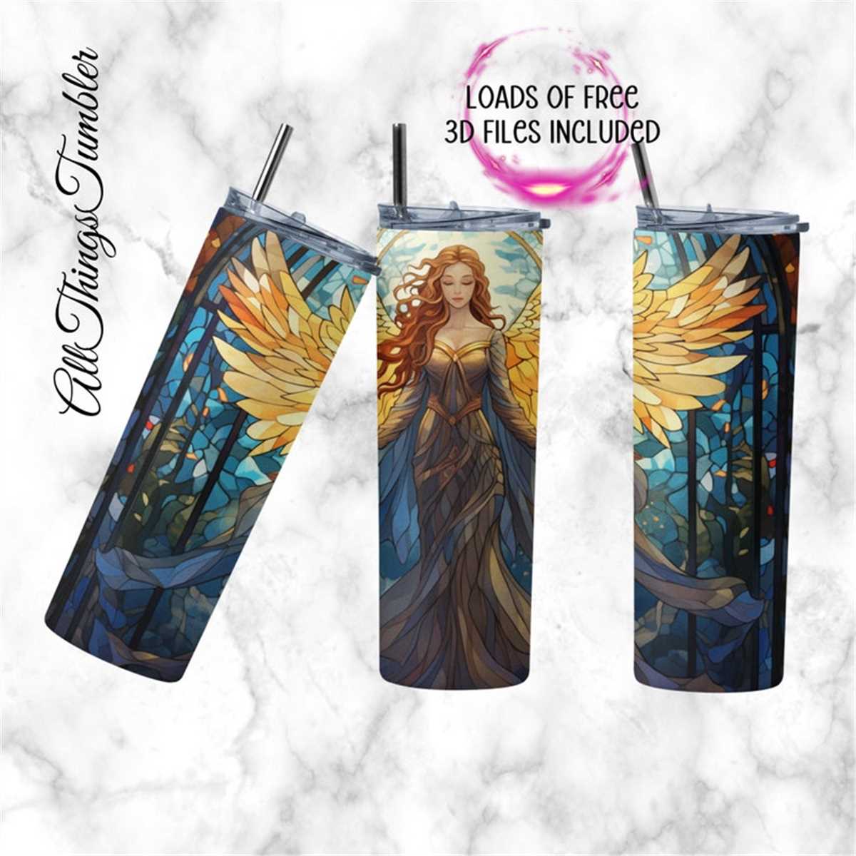 20 oz Angel Stained Glass Sublimation, Angel Stained Glass P - Inspire ...