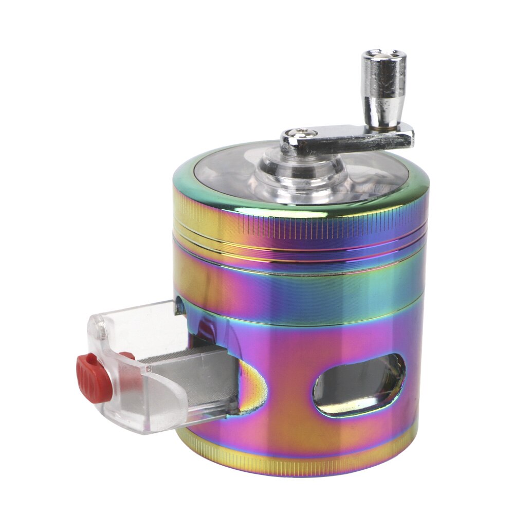 4 Layers Herb Grinder Hand Cranked Clear Top Grinder | Inspire Uplift
