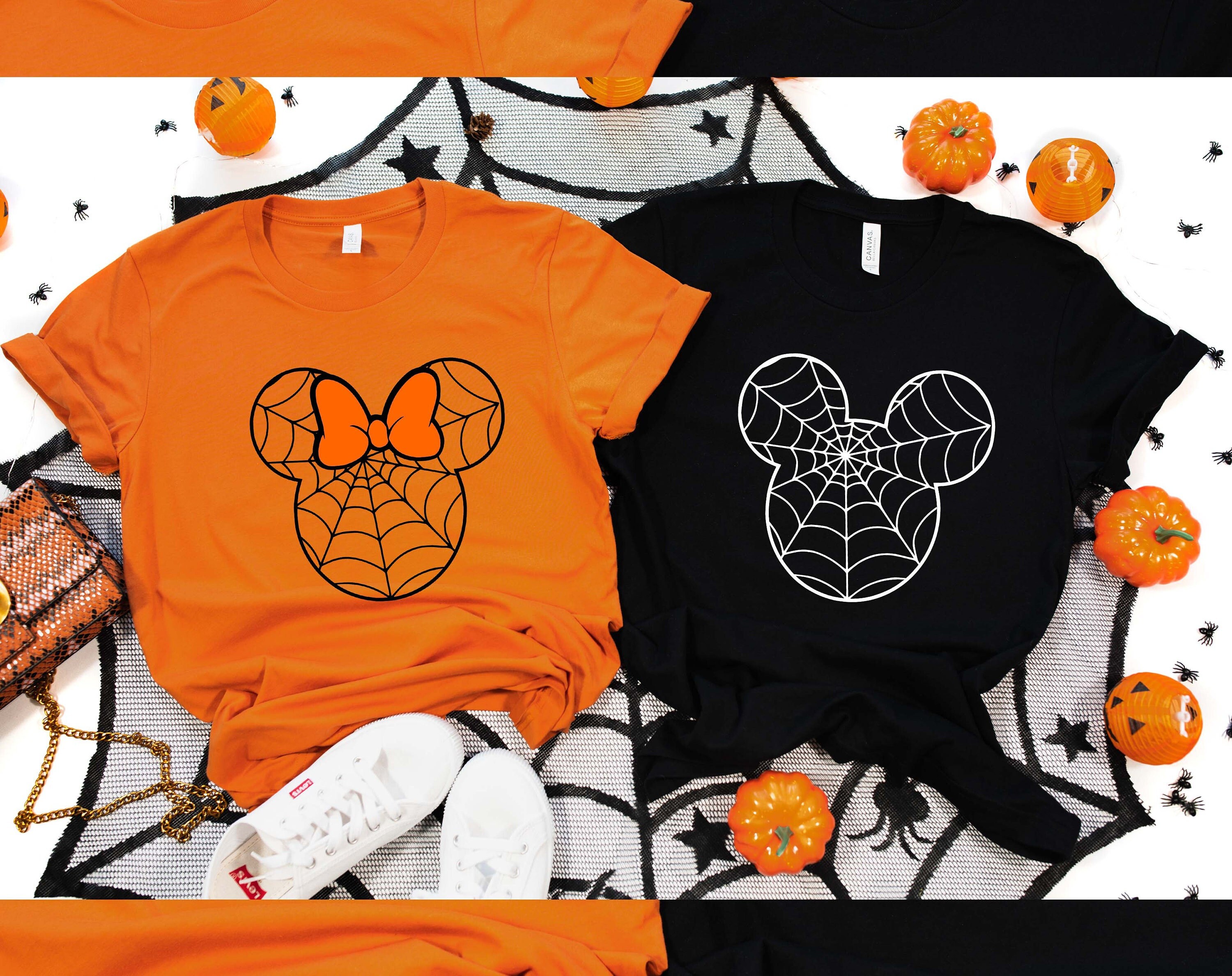 Mickey Minnie Spider Web Heads Shirt, Disney Hallo | Inspire Uplift
