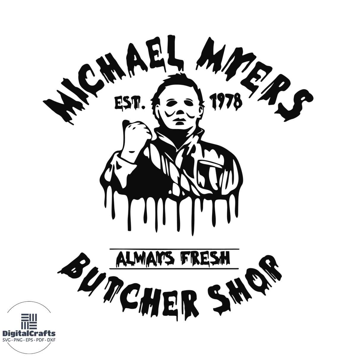 Michael Myers Butcher Shop SVG Halloween Horror Movie SVG | Inspire Uplift