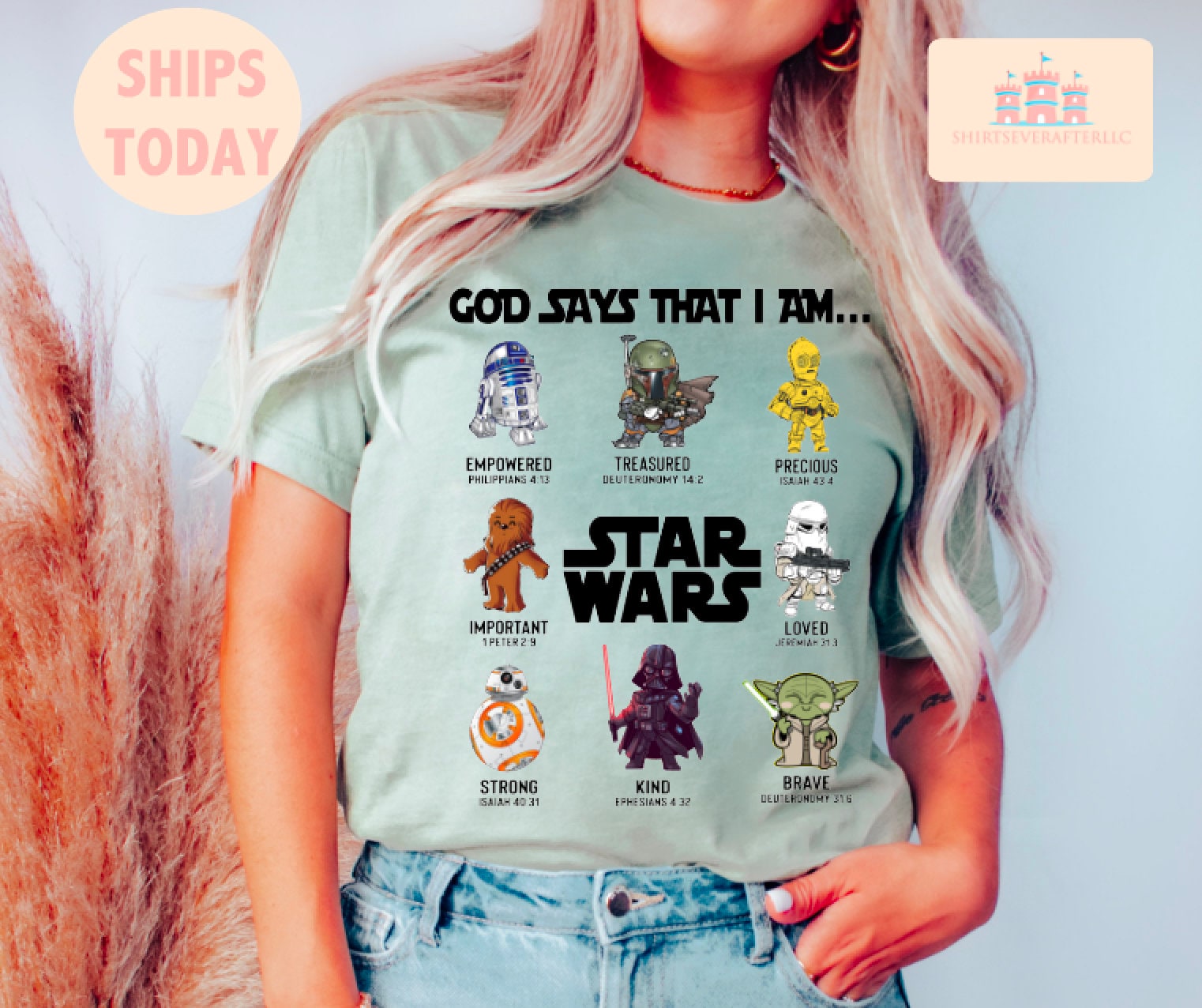 Disney Star Wars Characters Shirt, Disney God Says That I Am | Inspire ...