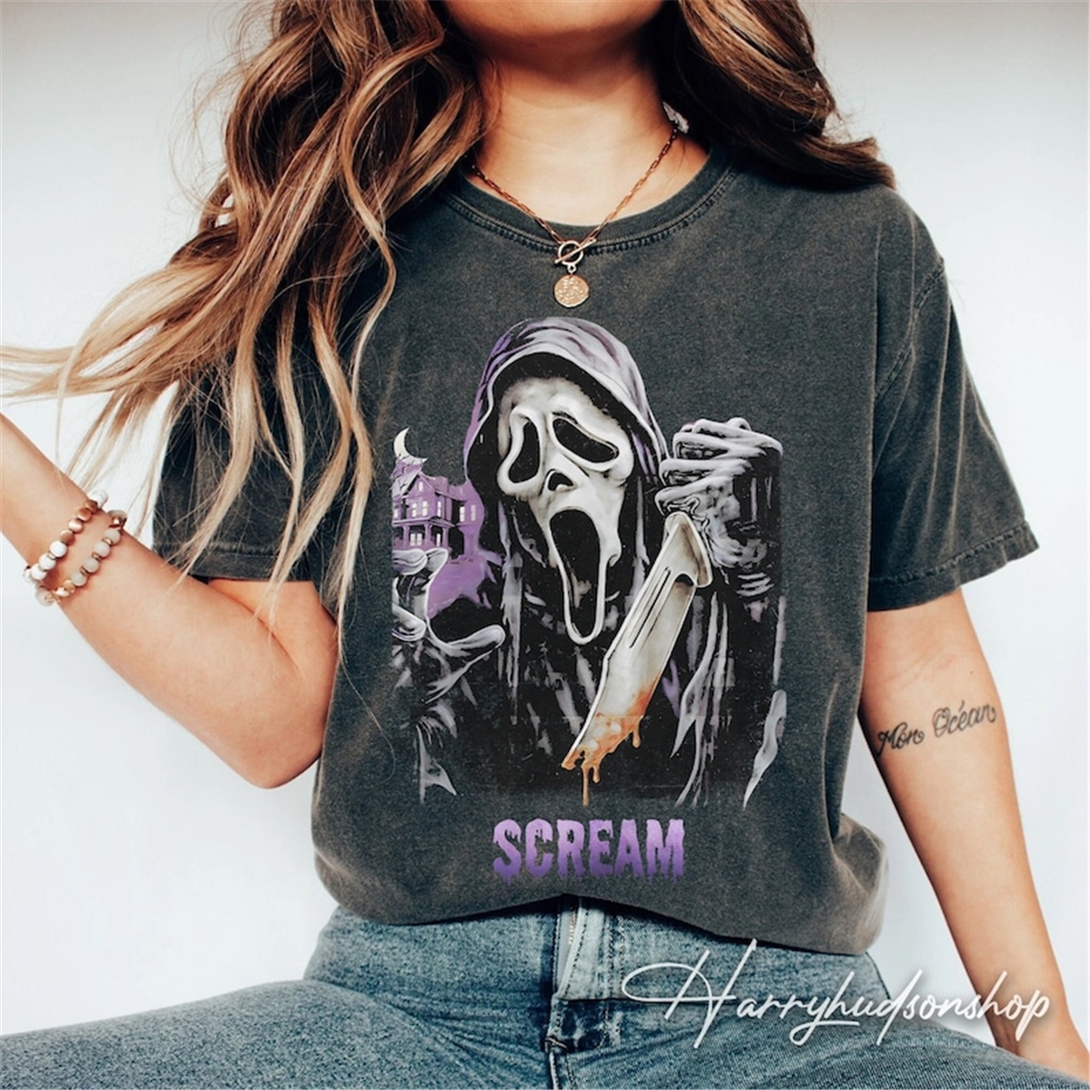 Comfort Colors Vintage Ghostface Shirt, Scream Shirt, Horror | Inspire ...