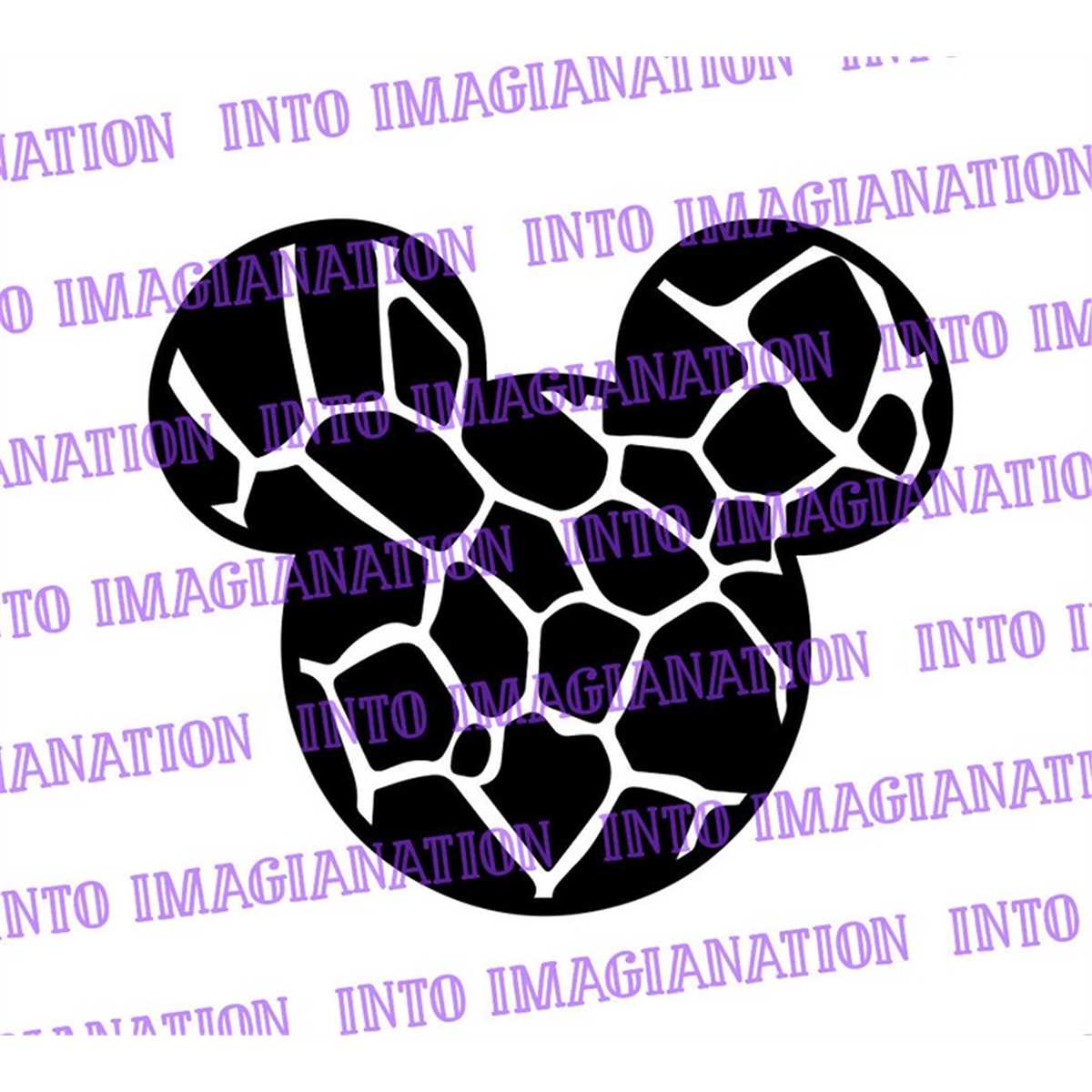 Mickey Mouse Giraffe Pattern | SVG | PNG | PDF | Digital Fil | Inspire ...