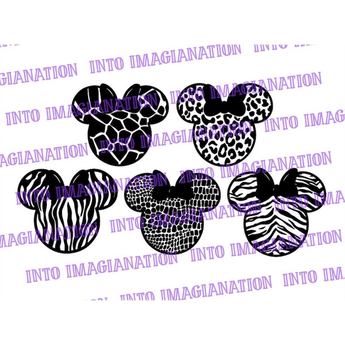 Minnie Mouse Animal Print Bundle | SVG | PNG | PDF | Digital | Inspire ...