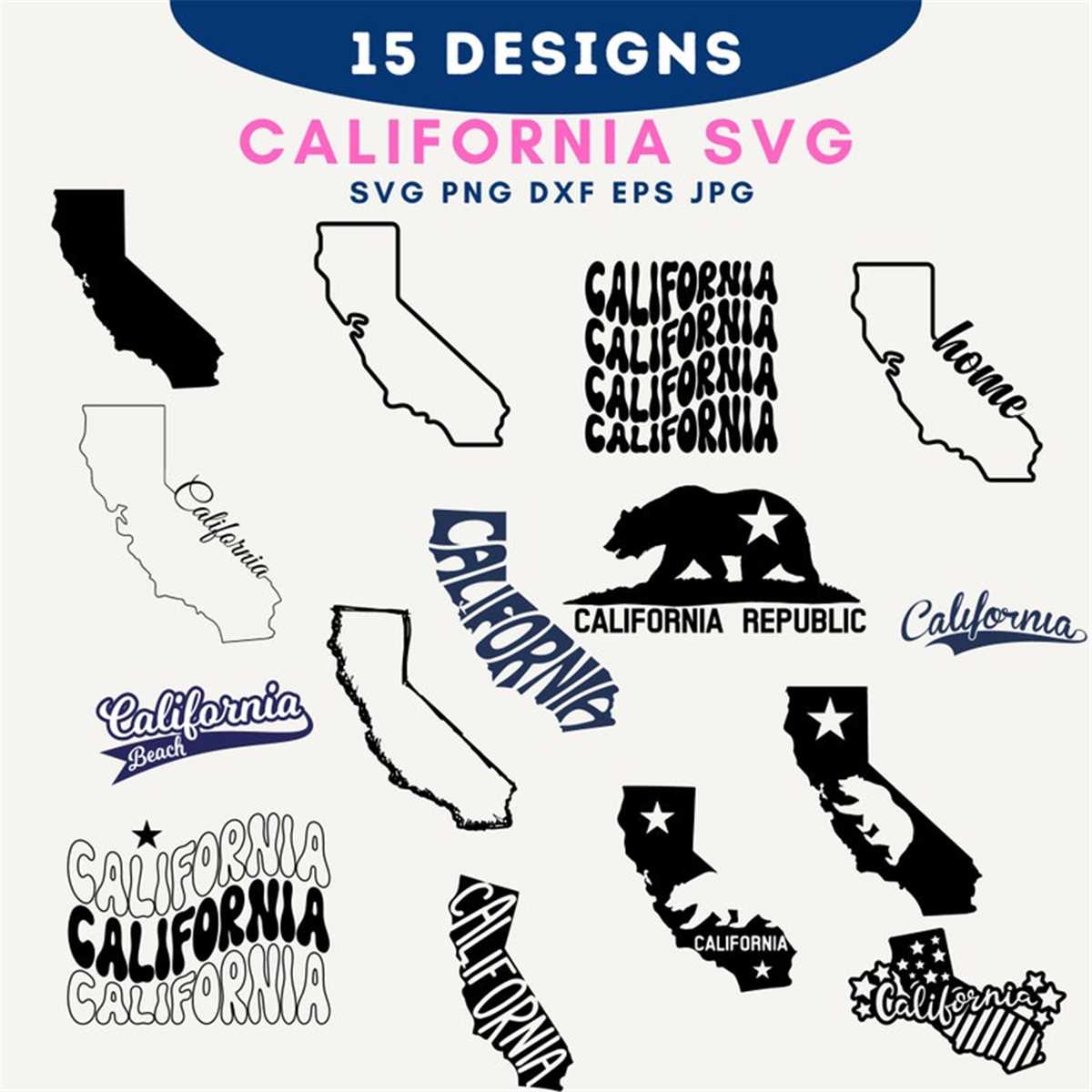 California SVG, California png, California cutting files, Ca | Inspire ...