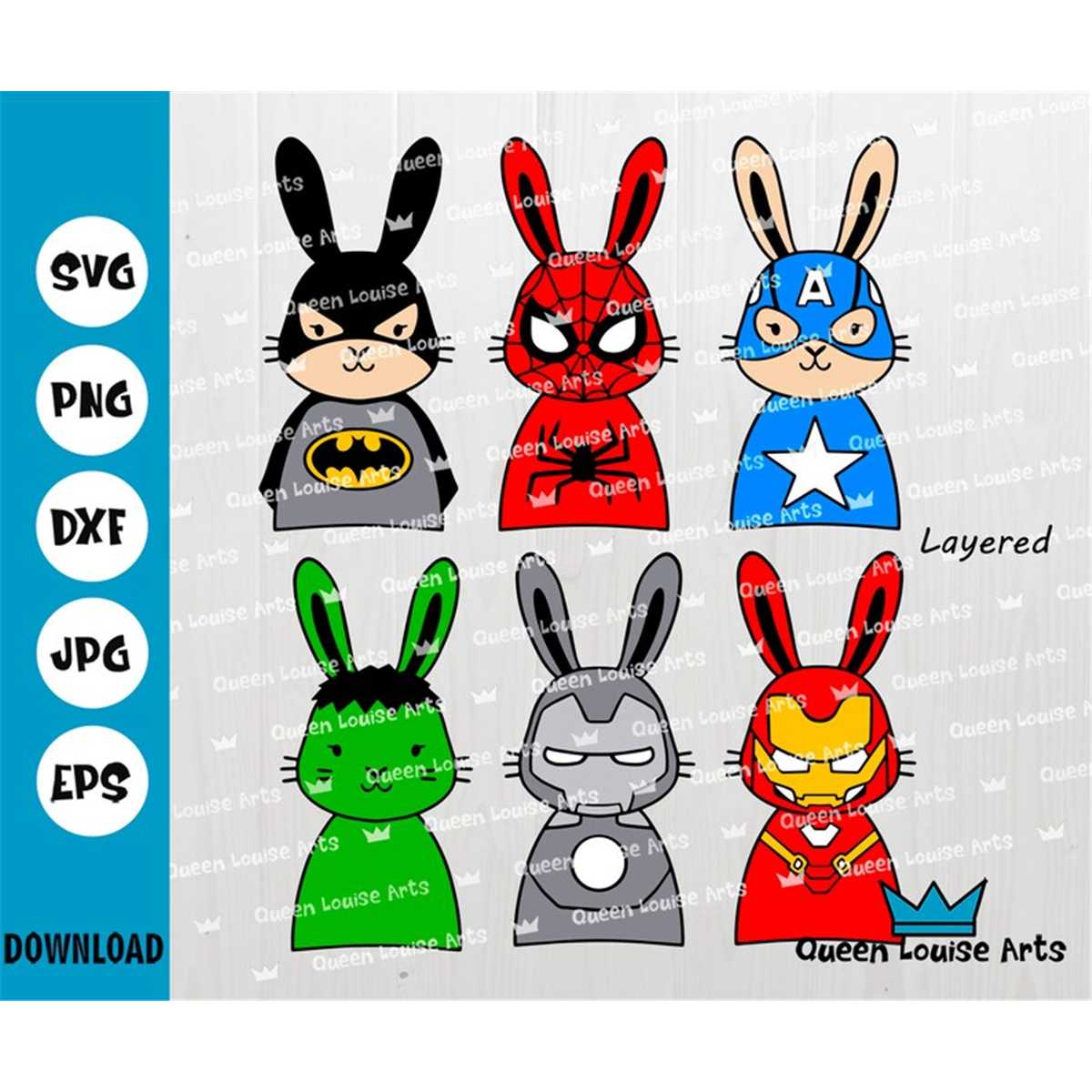 Superheroes svg, Happy Easter superhero bunny svg png dxf, l | Inspire ...