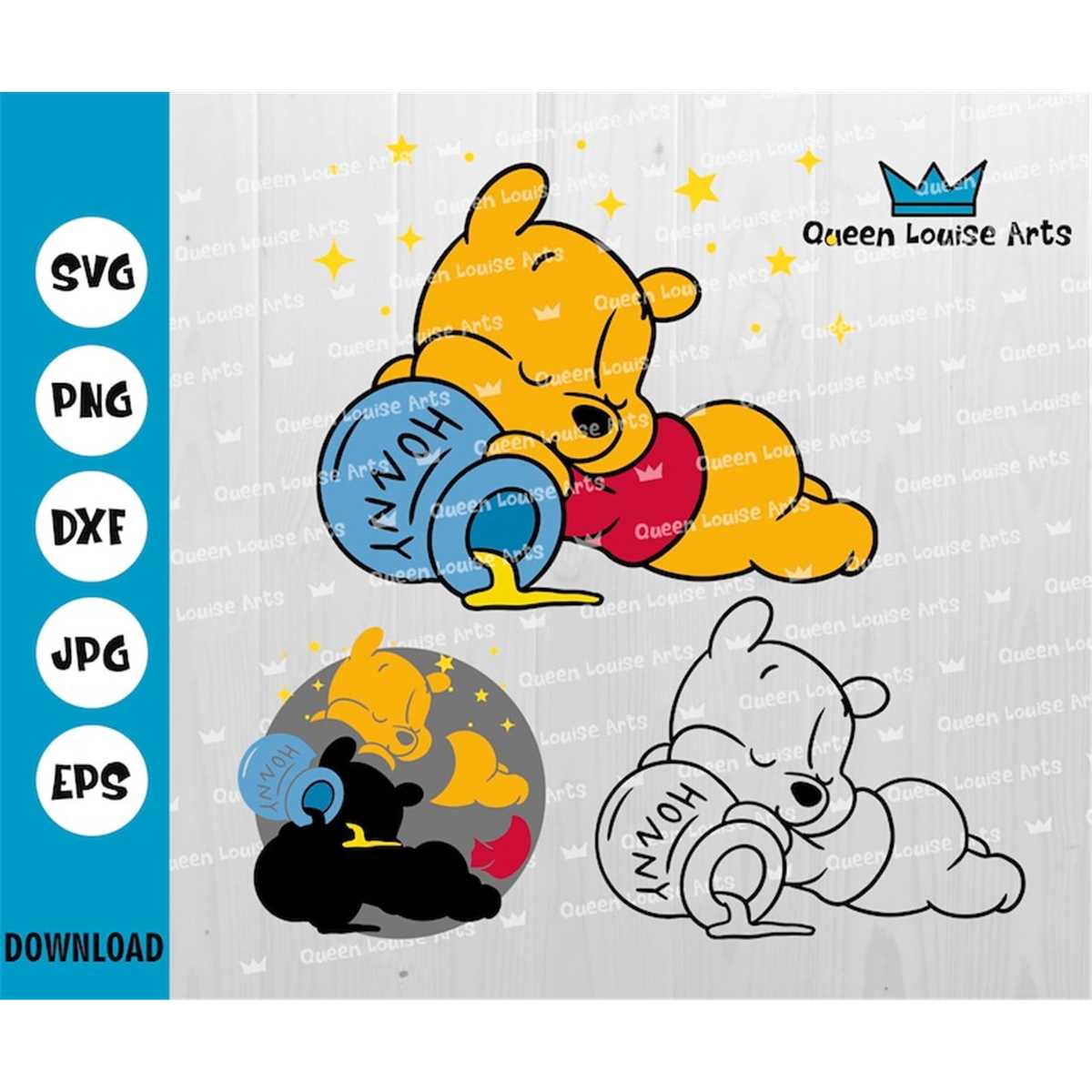 Baby Winnie SVG,Baby Winnie Cut Cricut Files,Sleeping Winnie - Inspire ...