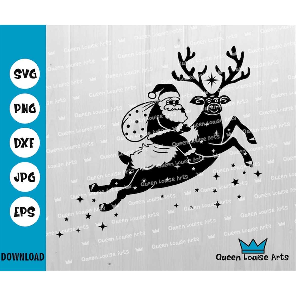 Christmas scene,svg,png,Cool Santa on Reindeer SVG,Christmas | Inspire ...
