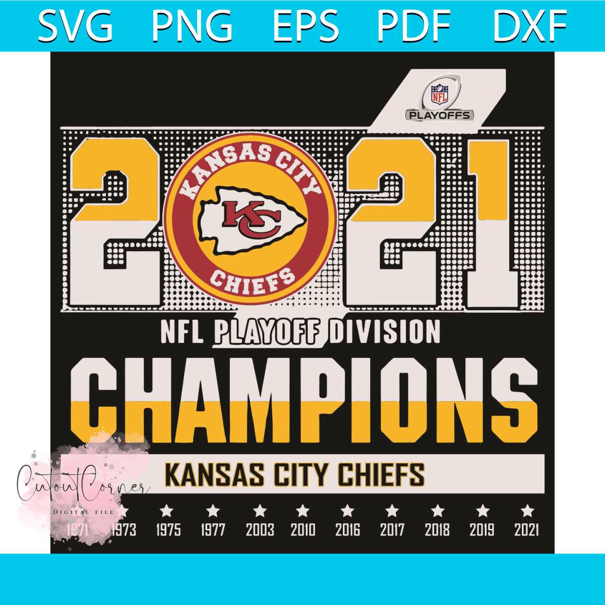 2021 NFL Playoff Division Champion Kansas City Chiefs Svg, S | Inspire ...