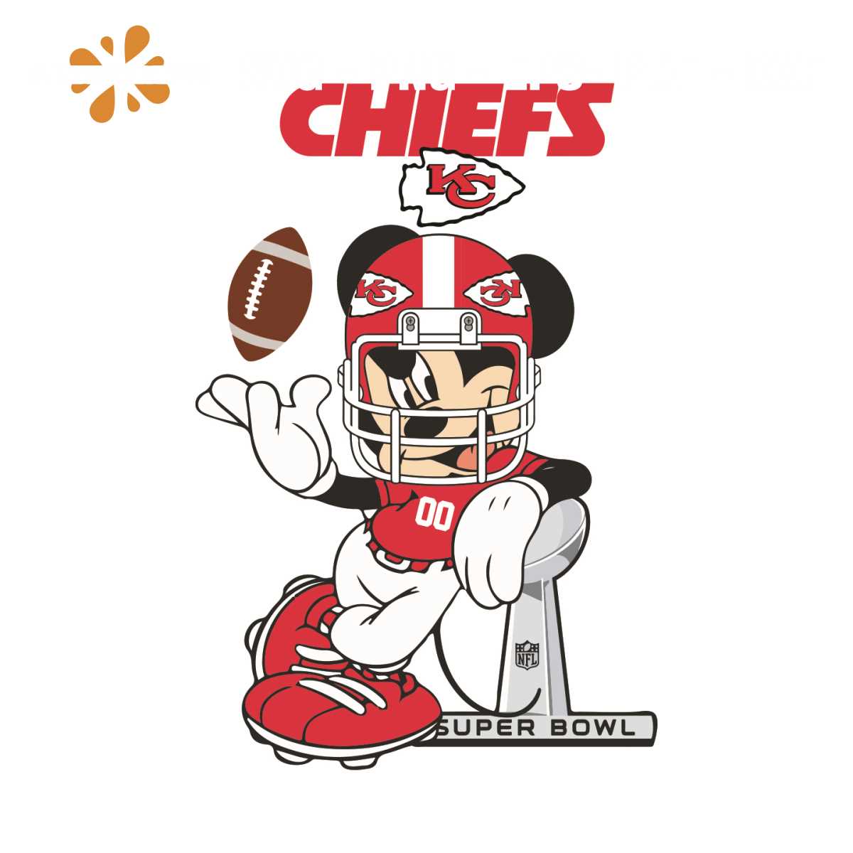 Mickey Kansas City Chiefs Svg, Sport Svg, Mickey Svg, Kansas - Inspire ...