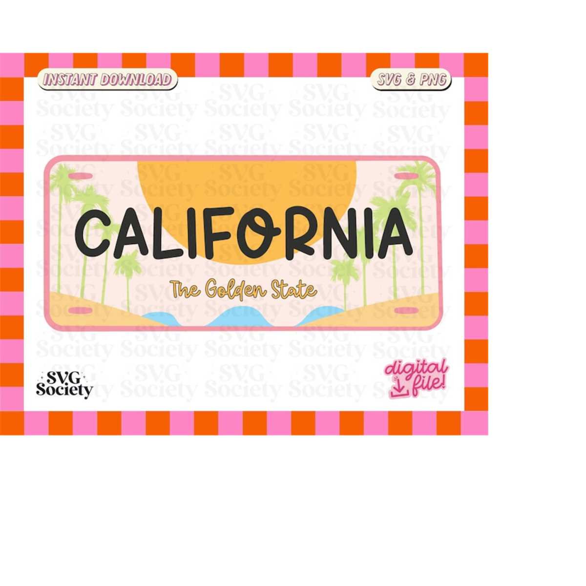 Cute Artsy California SVG and PNG Trendy Design for T-Shirts | Inspire ...