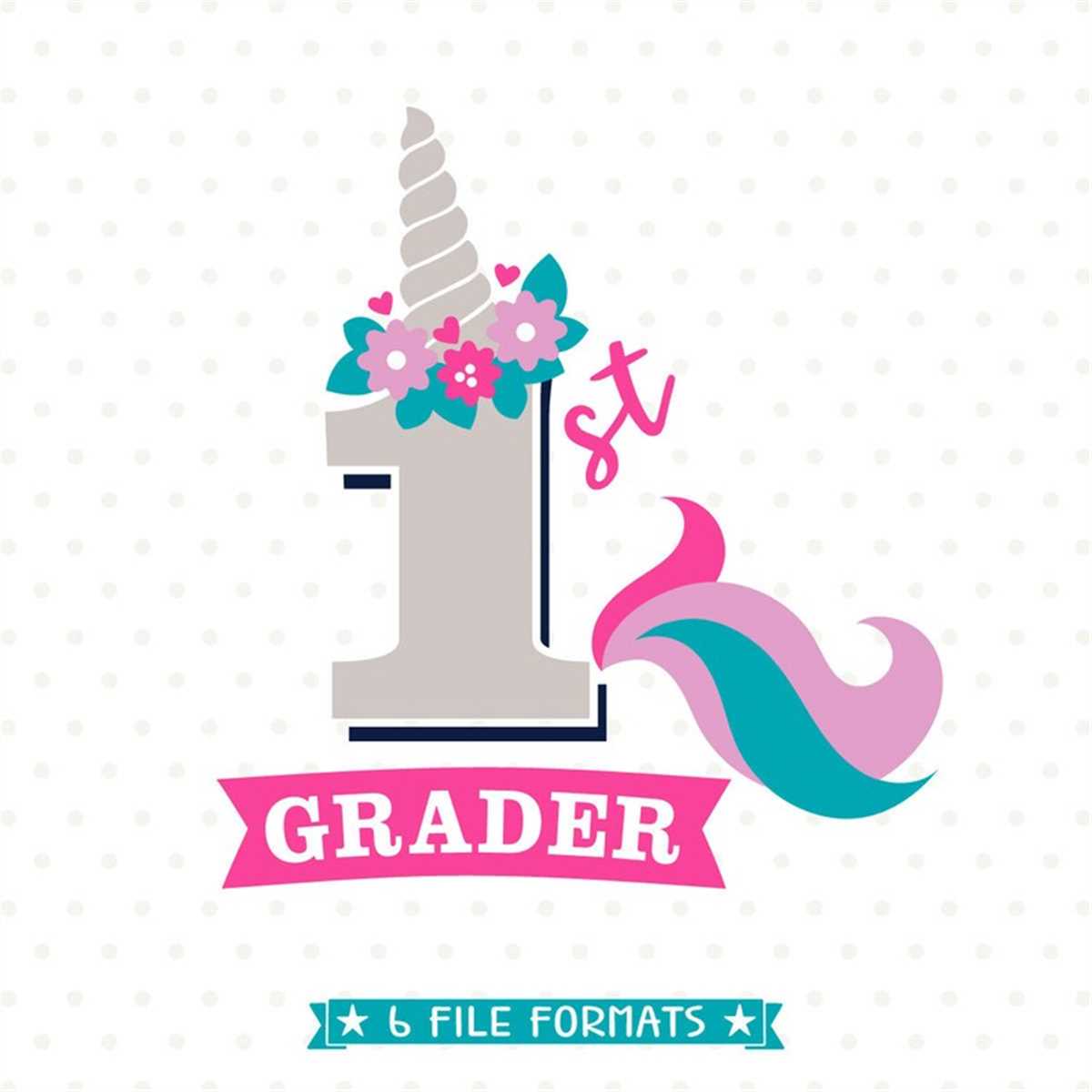 1st Grade SVG, Back to School SVG, Unicorn SVG, 1st Grade Un | Inspire ...