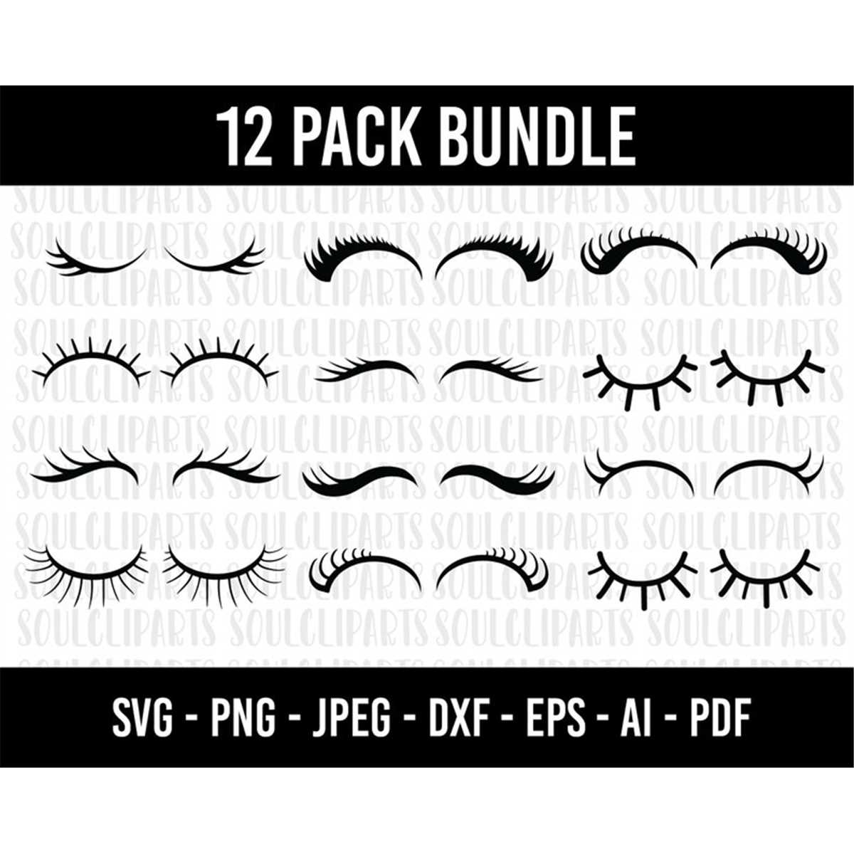 COD662- Eyelash svg, eyelash bundle svg for cricut, eyelash | Inspire ...
