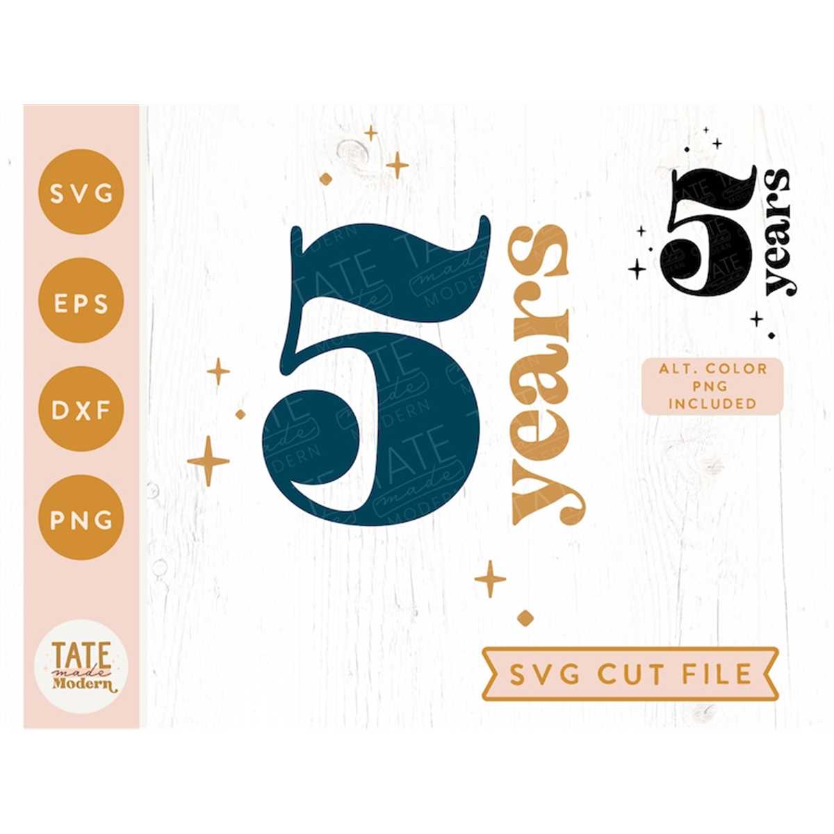5 years SVG cut file - retro fifth birthday shirt svg, retro | Inspire ...