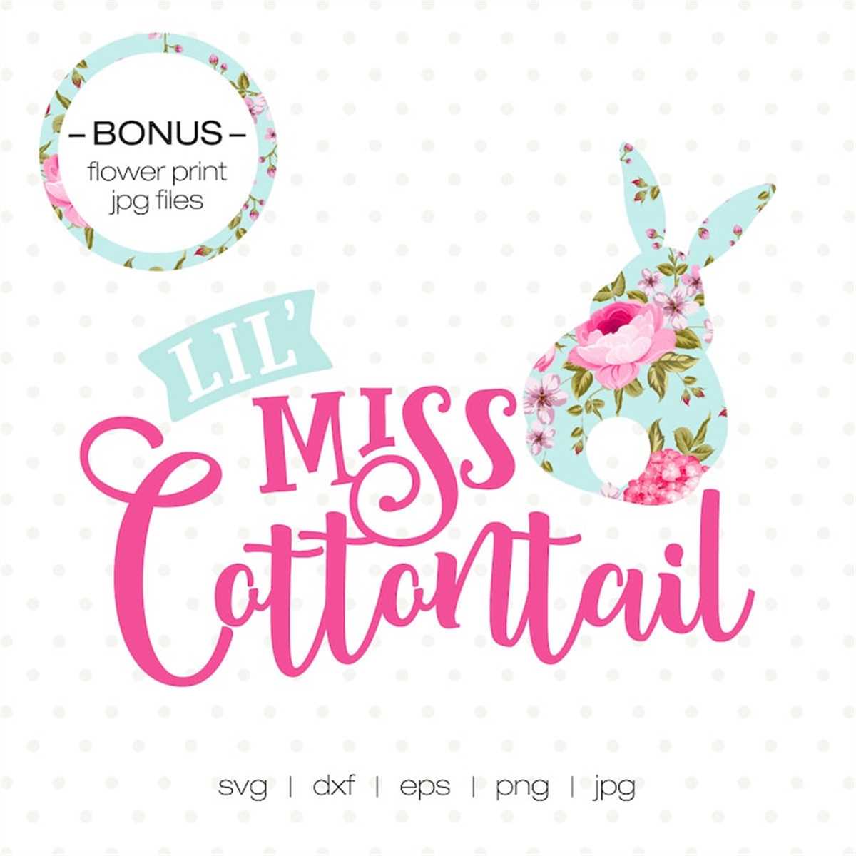 Easter clip art, Lil Miss Cottontail SVG file, Girls Easter | Inspire ...