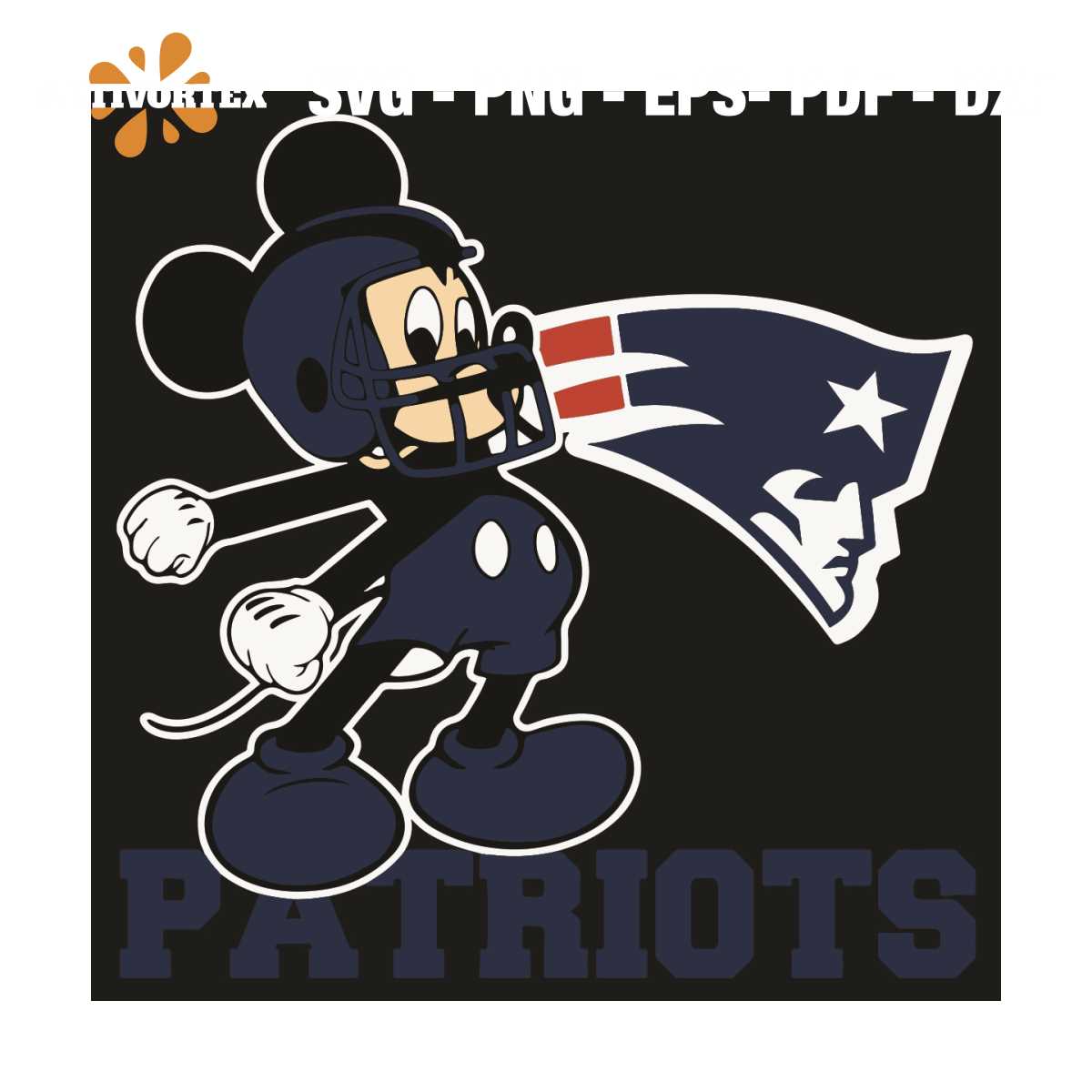 Mickey New England Patriots Football Team Svg, Sport Svg, Ne | Inspire ...
