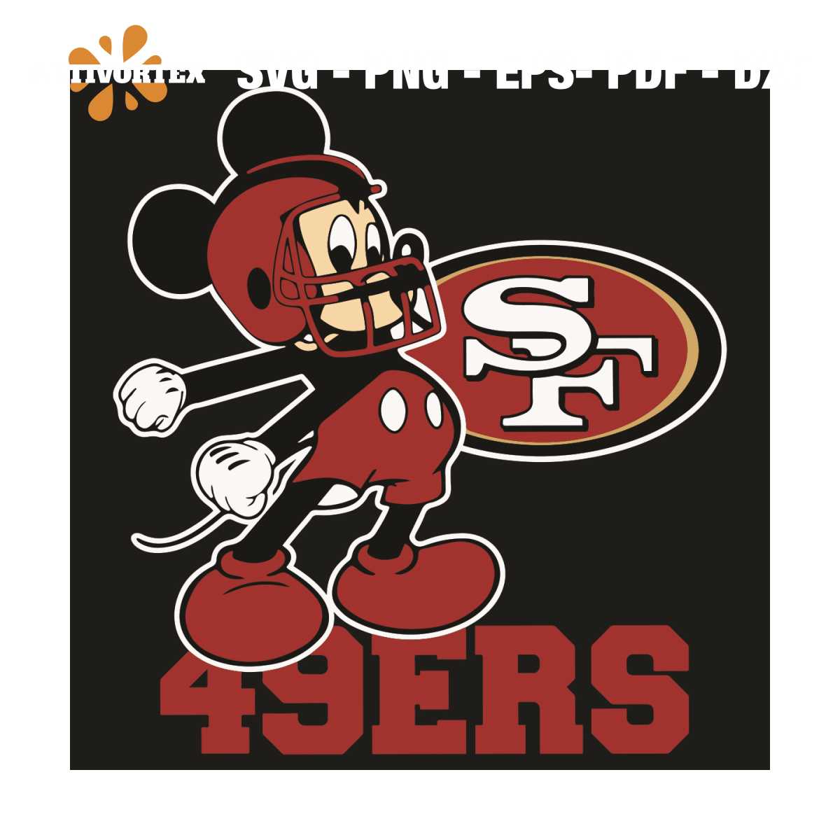 Mickey San Francisco 49ers Football Team Svg, Sport Svg, San | Inspire ...