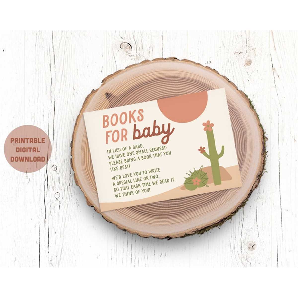 PRINTABLE Books for Baby Cards - Boho Desert Baby Shower, so | Inspire ...