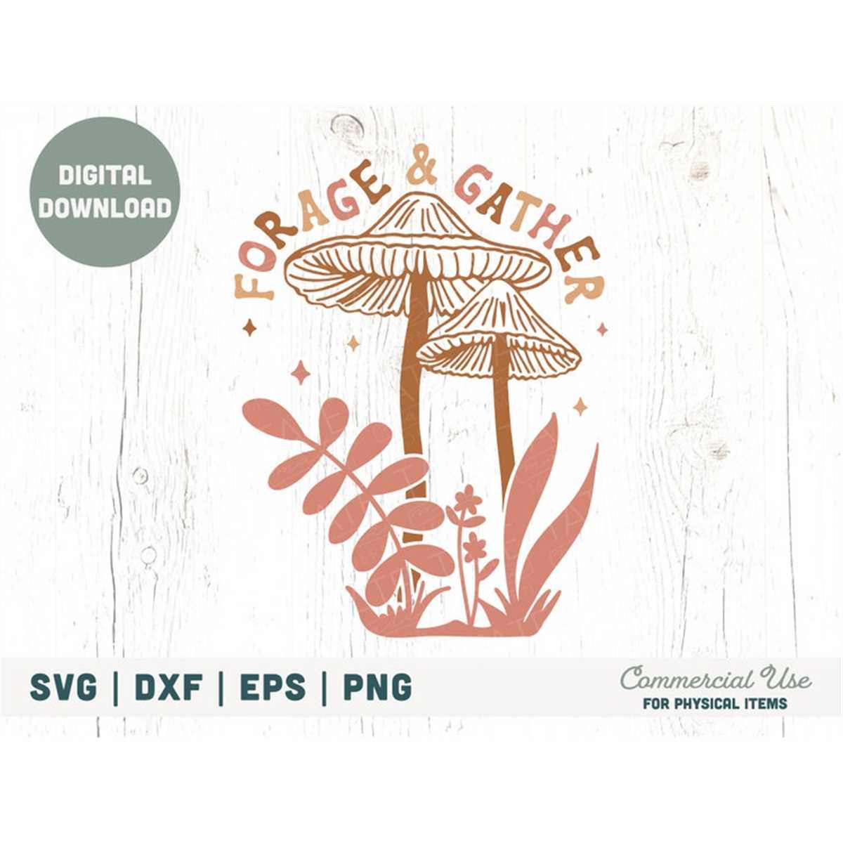 Forage & Gather retro SVG cut file - Retro fall mushroom svg | Inspire ...
