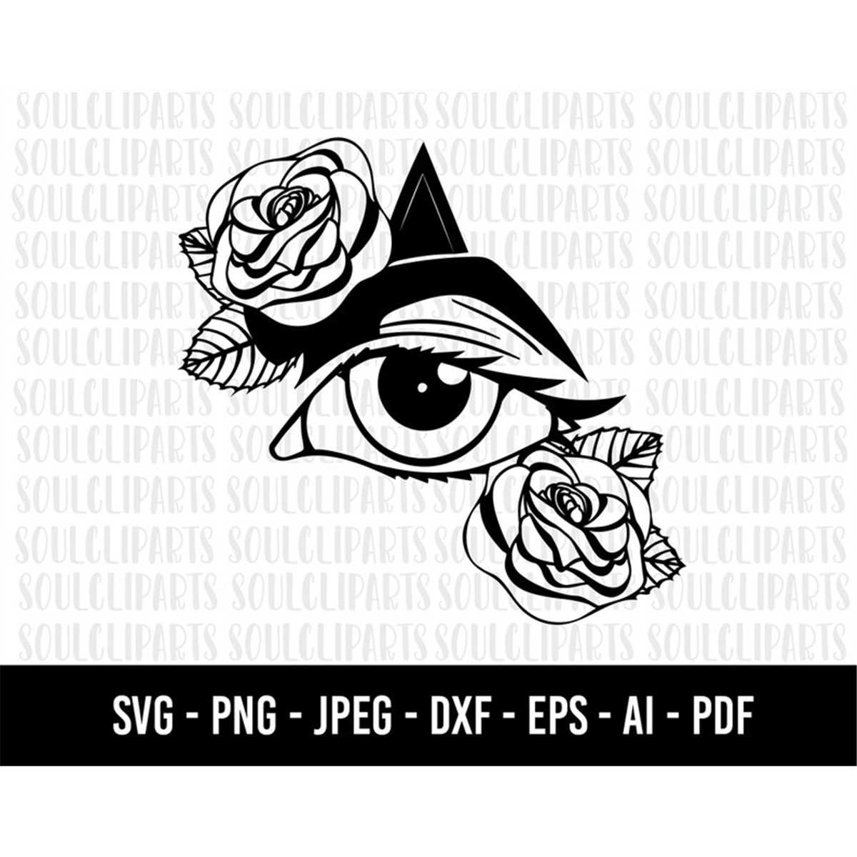 COD665- Flower Eye Svg, Floral Eyeball Svg, Floral woman eye - Inspire ...